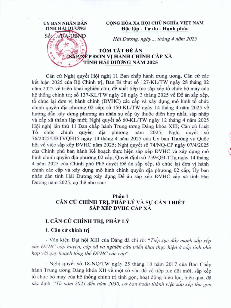Da Sap Xep Dvhc Cap Xa Nam 2025 | PDF