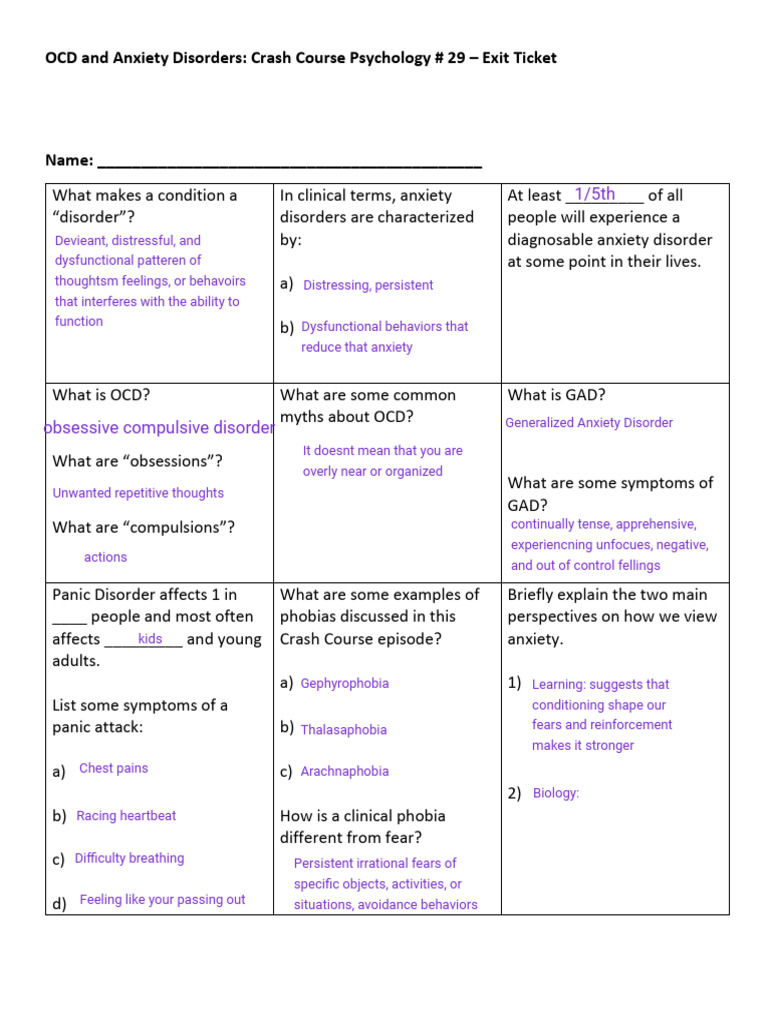 Aaron Schindler - OCD and Anxiety Disorders-Crash Course Psychology ...