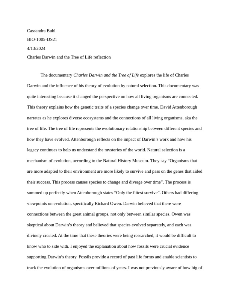 Darwin's Evolutionary Legacy Explained | PDF | Evolution | Natural ...