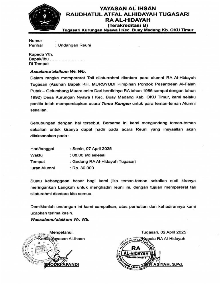 Copy Undangan Alumni | PDF