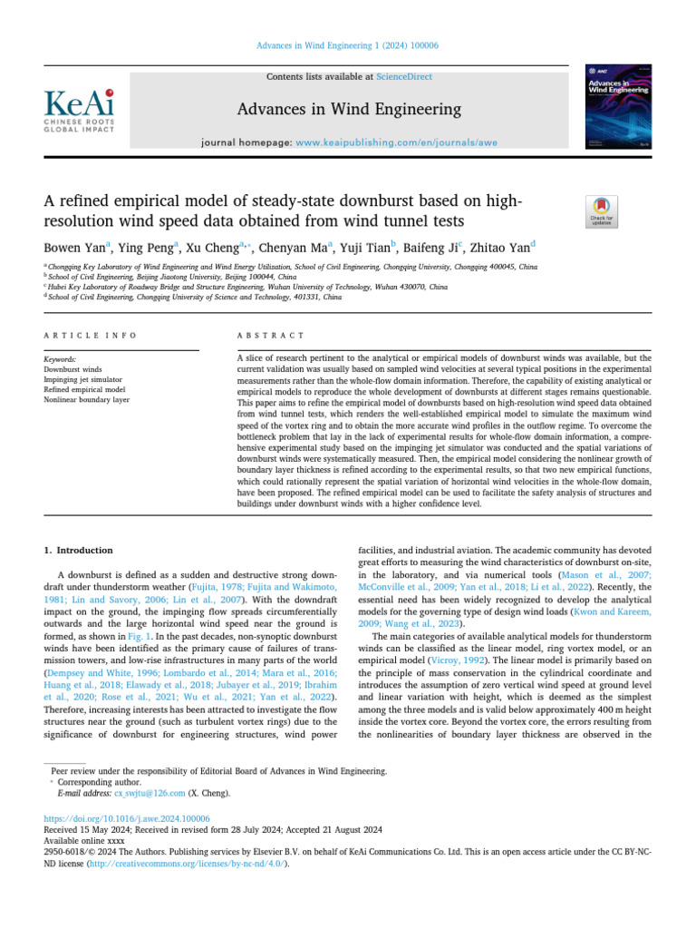 Refined Model for Downburst Winds | PDF | Computational Fluid Dynamics ...