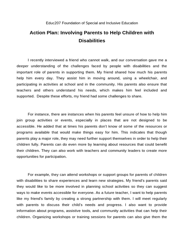 Action Plan PWD 2.0 | PDF | Inclusion (Education) | Teachers