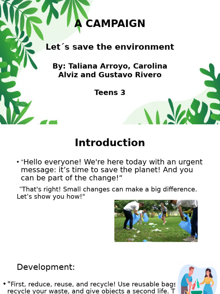 Save the Planet: Small Changes Matter | PDF