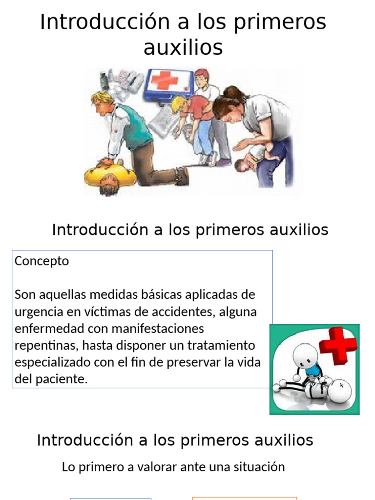 primeros auxilios.pptx | PDF | Reanimación cardiopulmonar | Primeros auxilios