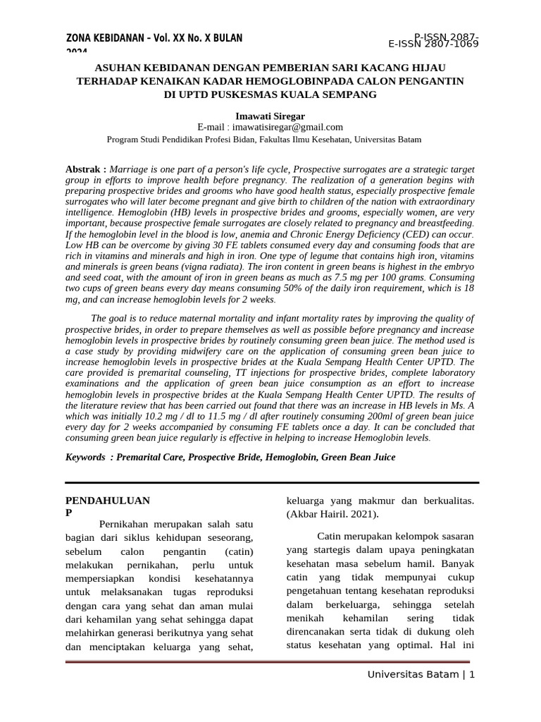 Jurnal Pranikah IMA | PDF