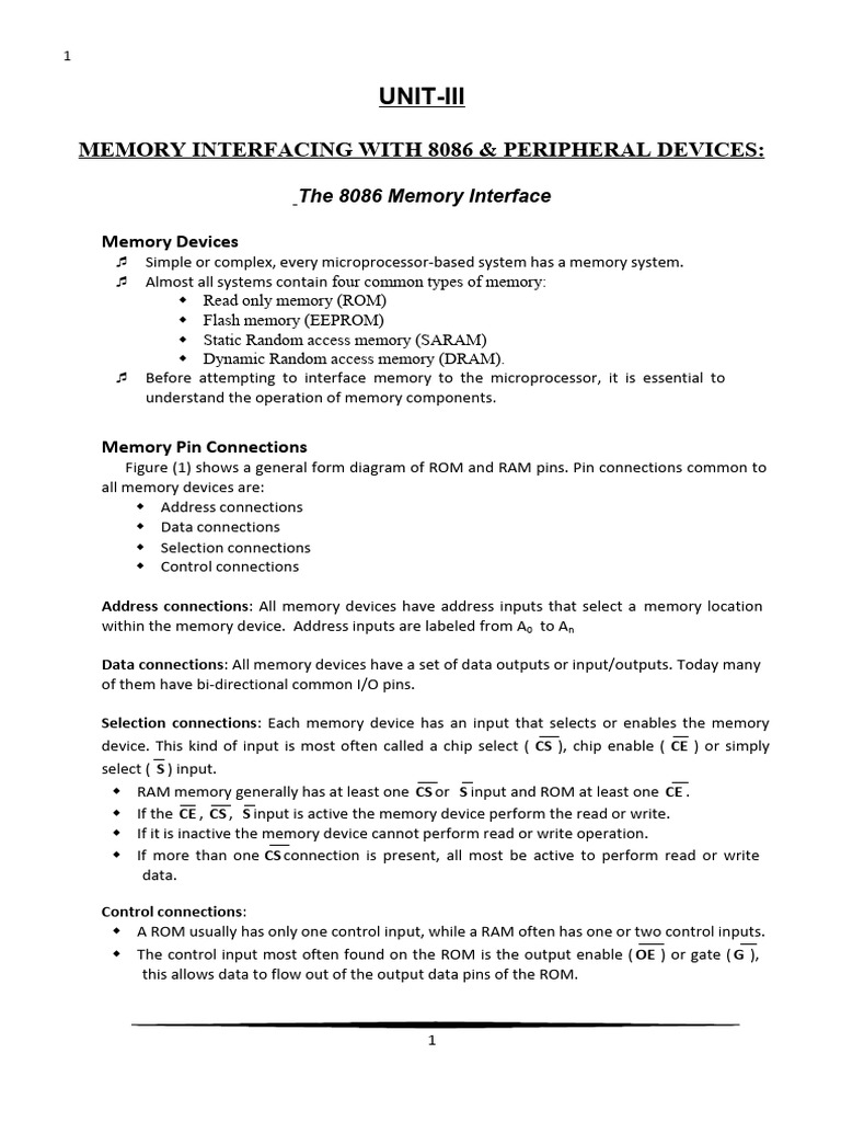 MPMC Unit-Iii-2 | PDF | Random Access Memory | Read Only Memory