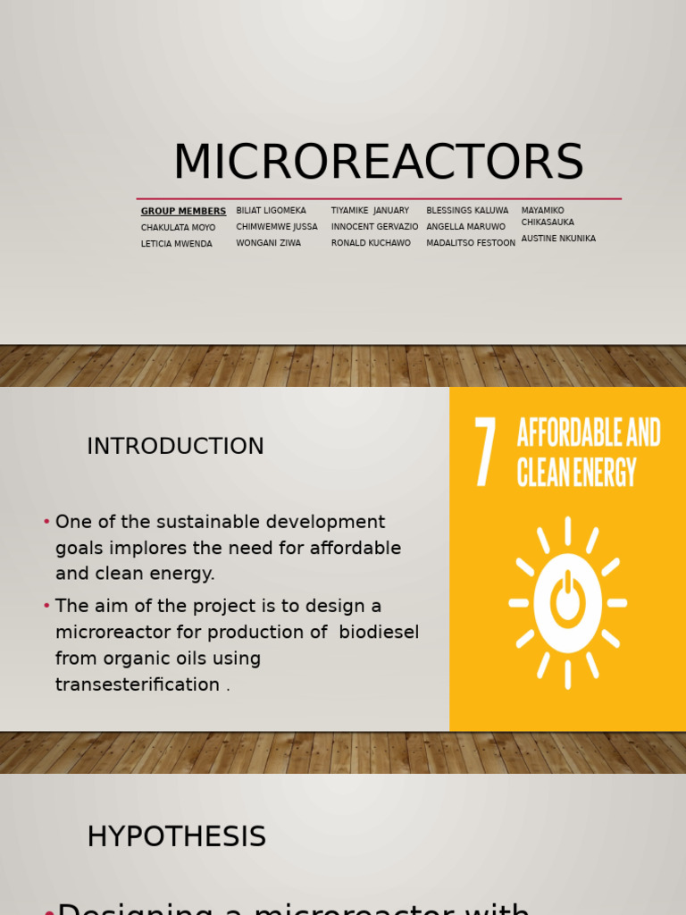 Microreactors Presentation | PDF | Chemical Reactions | Chemical Reactor