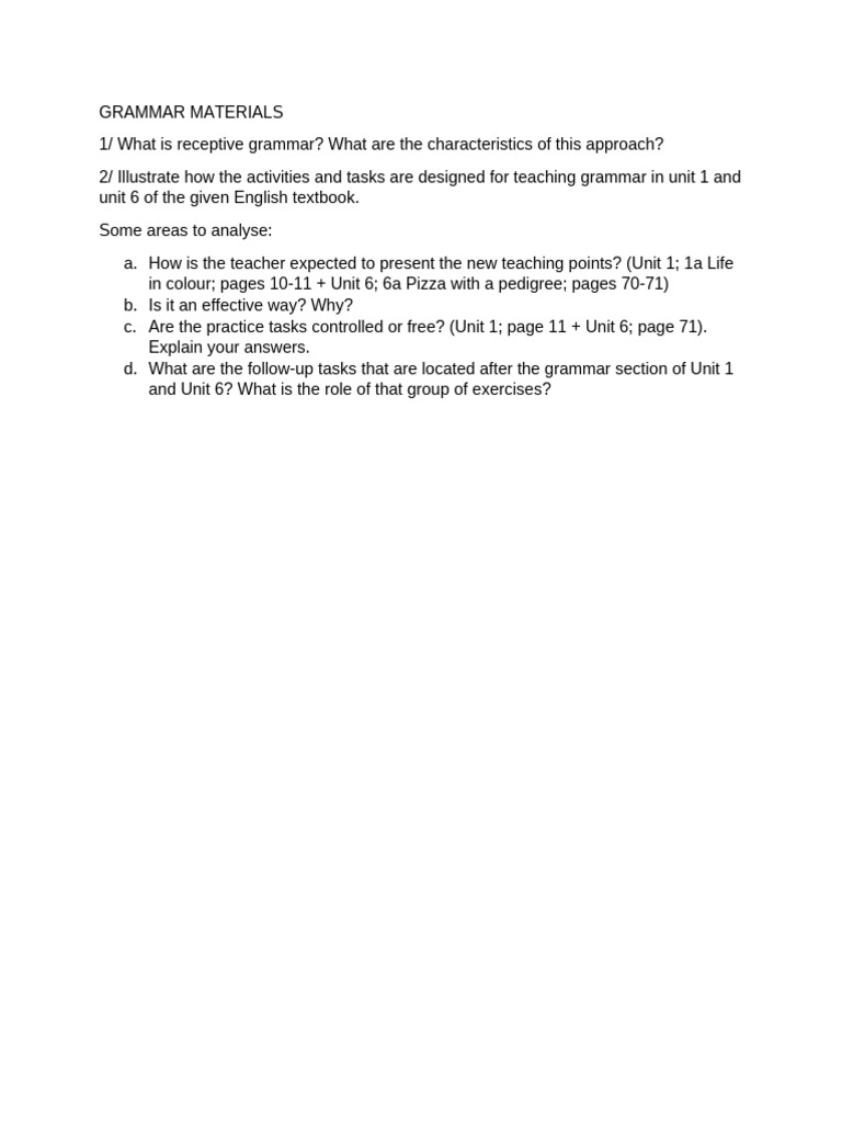 Group Presentation - Grammar Materials | PDF