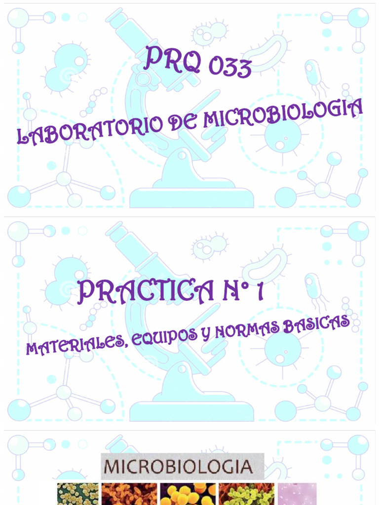 Practica #1 Materiales y Equipos de Lab de Microbiologia | PDF | Vapor | Esterilización ...