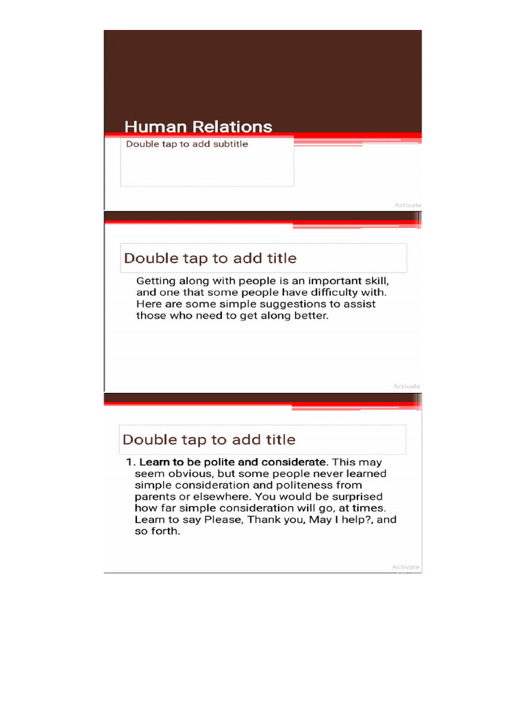 Human Relations | PDF
