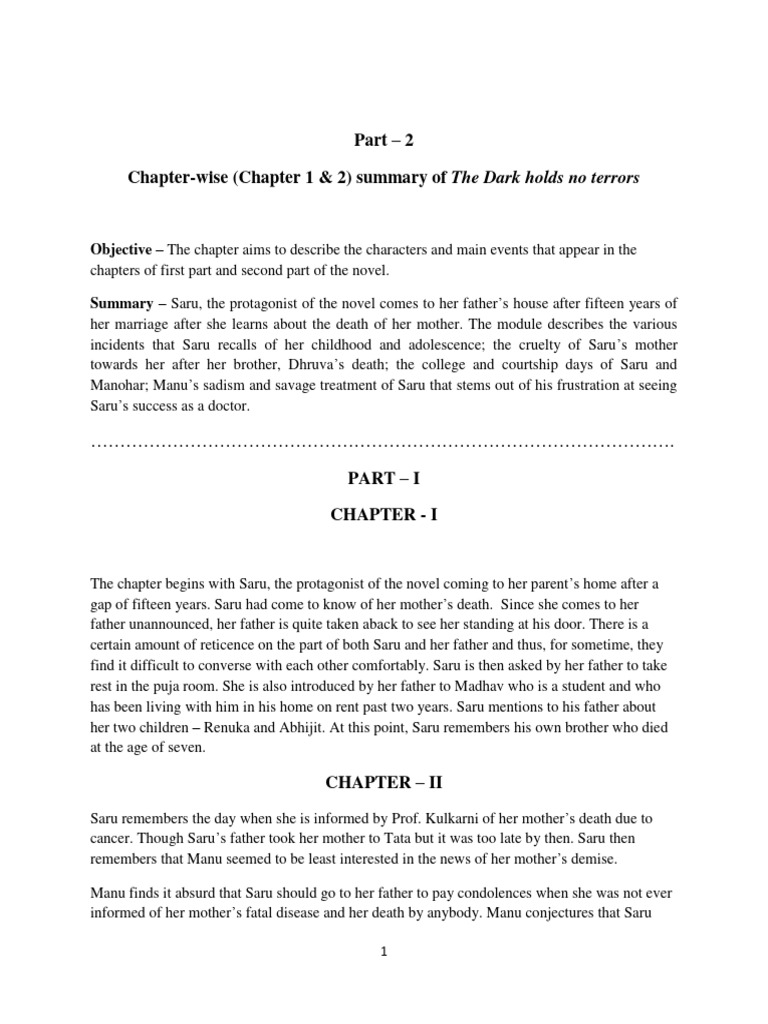 Saru's Journey in "The Dark Holds No Terrors" | PDF