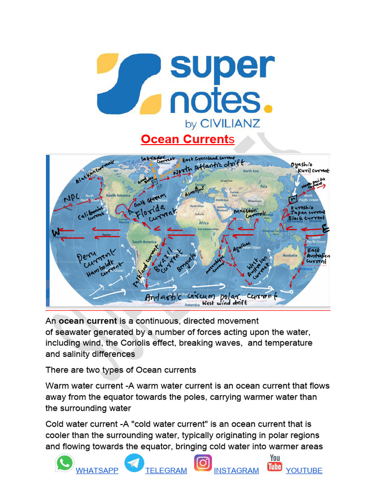 OCEAN CURRENTS ENGLISH | PDF | Oceans | Hydrology