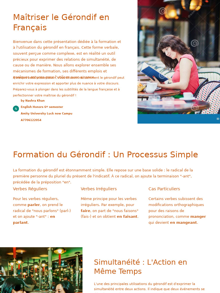 Maitriser Le Gerondif en Francais (2) | PDF | Verbe | Sujet (Grammaire)