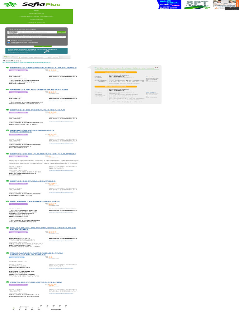 Buscar oferta de programas Sofia Plus | PDF