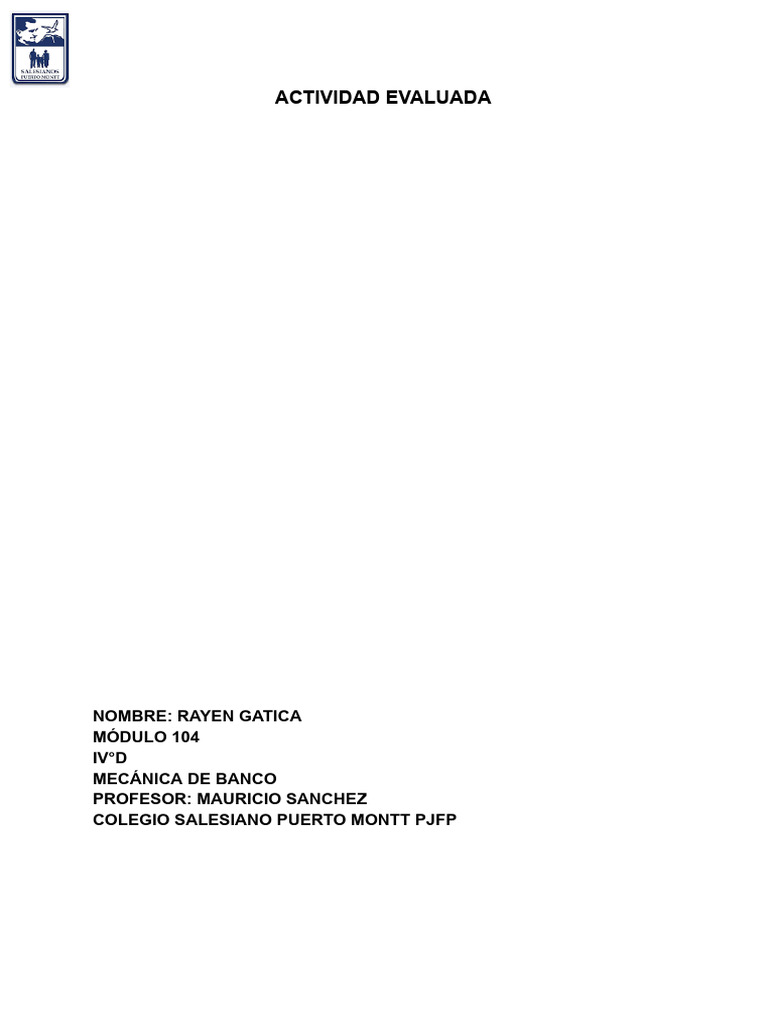 Actividad Evaluada | PDF