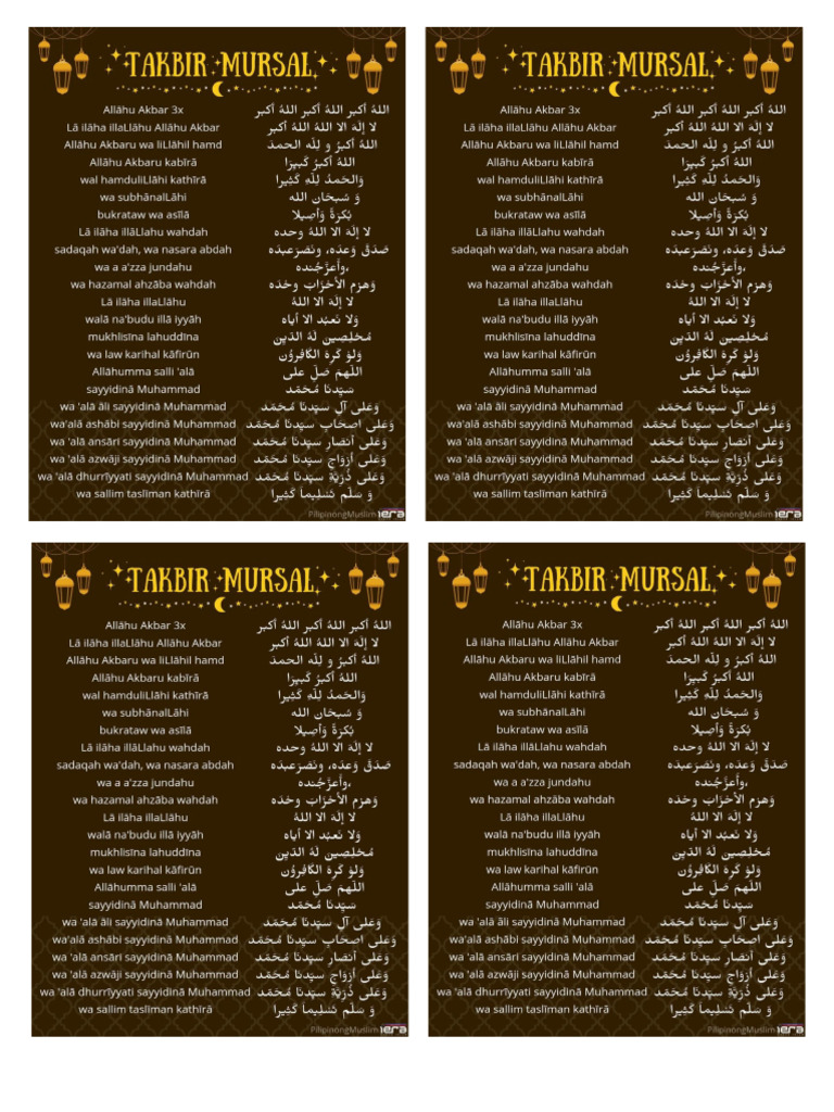 Takbir Mursal | PDF
