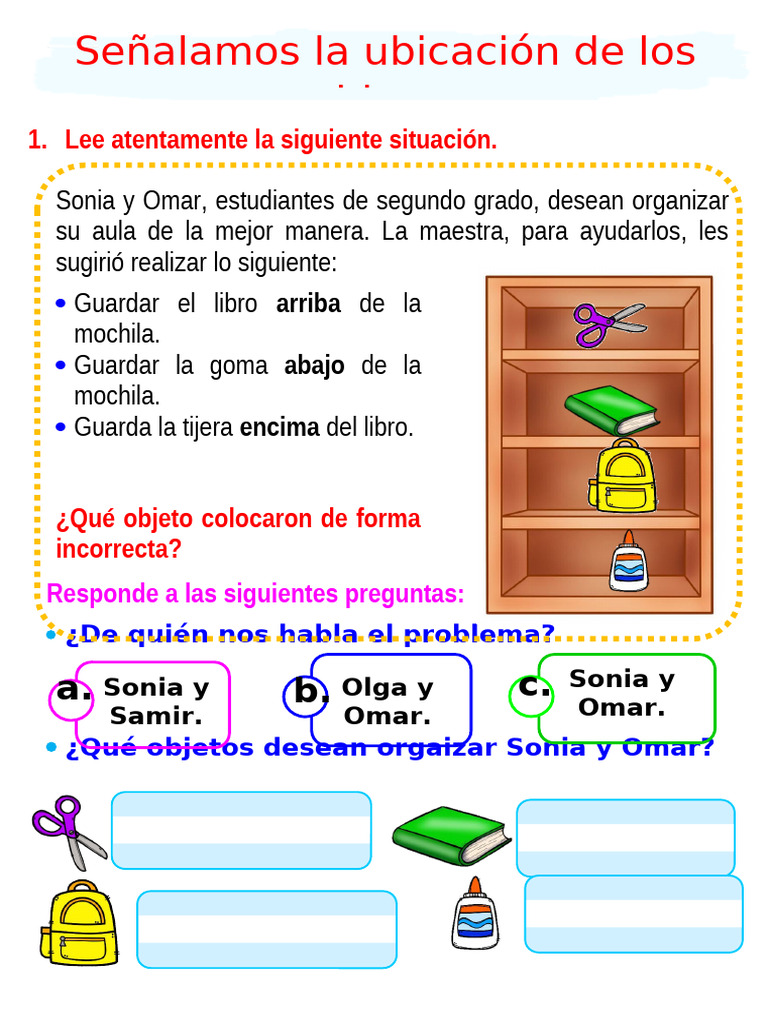 01 FICHA MTCA Señalamos La Ubicación de Los Objetos | PDF