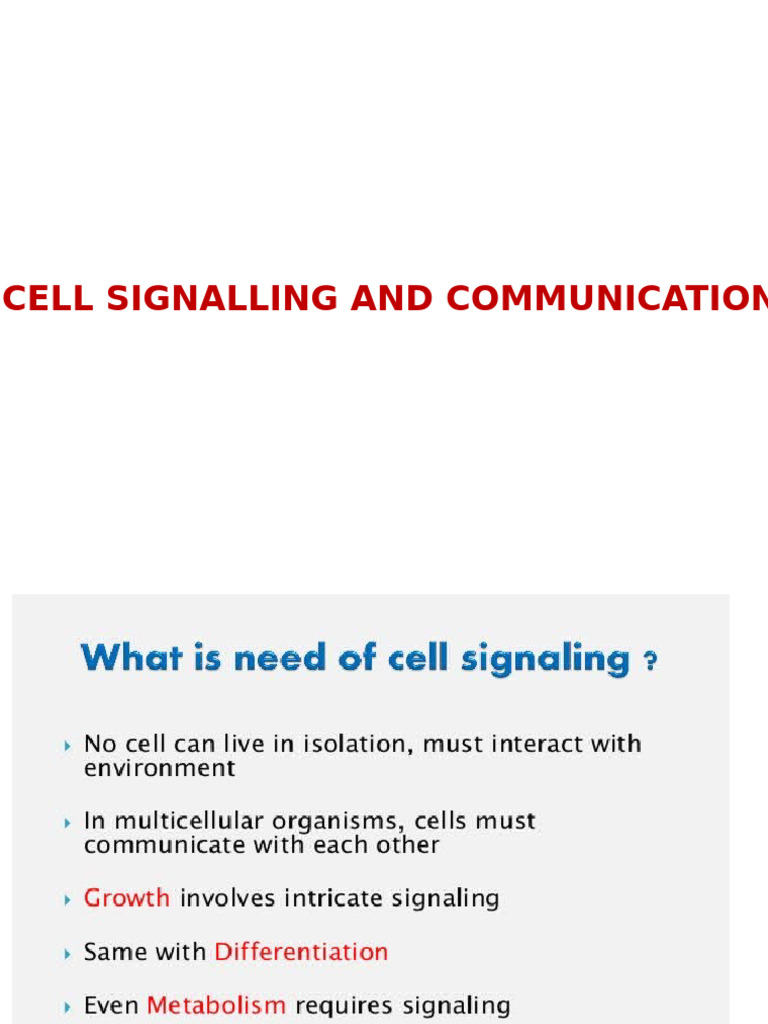 Cell Signalling and Communication | PDF | Cell Signaling | Synapse