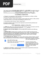 Band Technical Rider Template | PDF | Sound Technology | Sound
