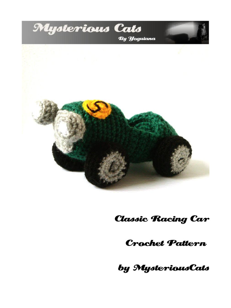Free Crochet Race Car Pattern | PDF | Crochet | Crafts