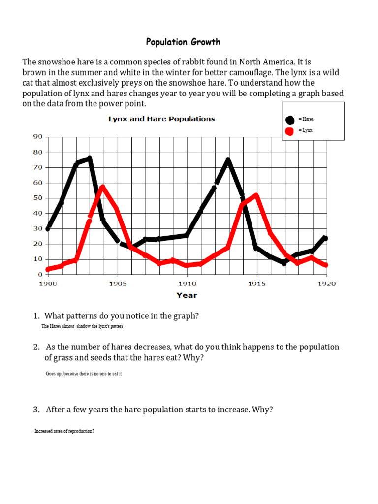 Lynx and Snowshoe Hare Population Dynamics | PDF | Lynx