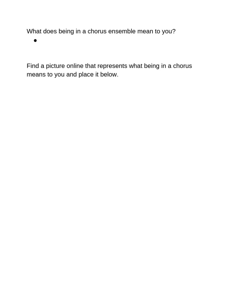 Meaning of Chorus Ensemble Participation | PDF