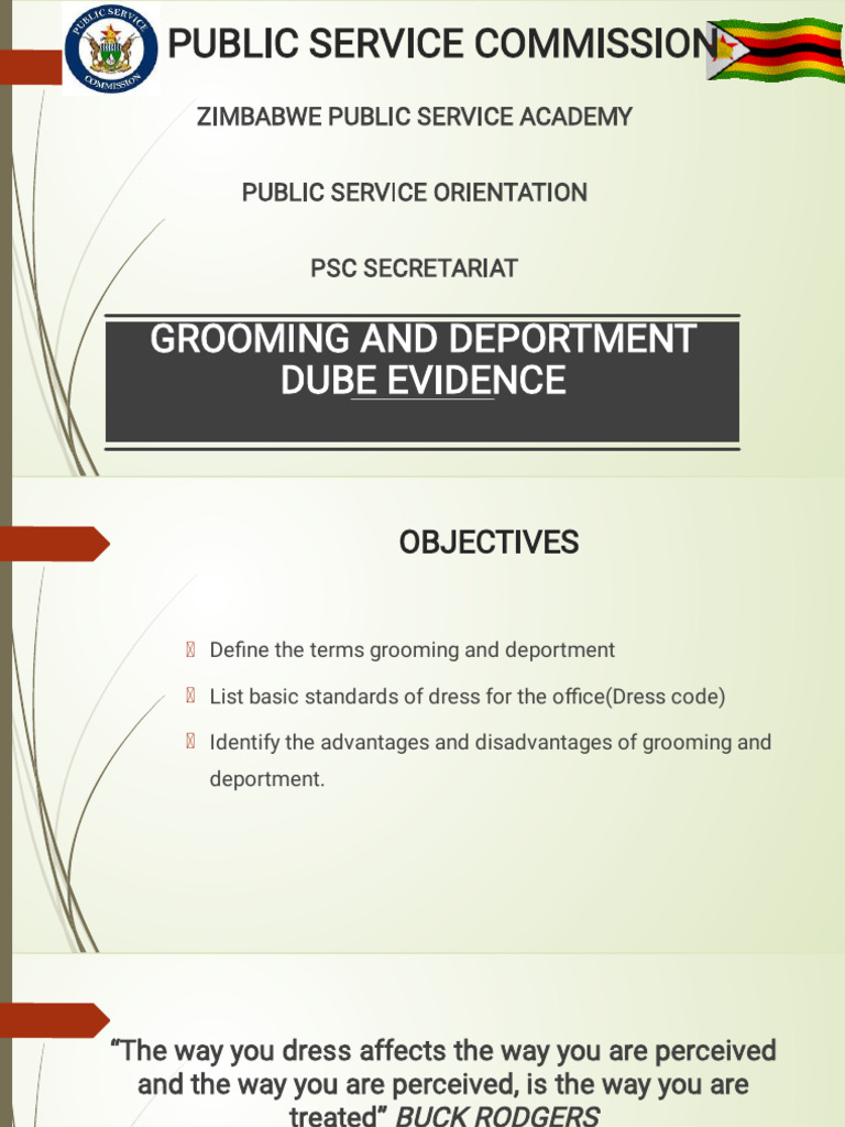 Grooming and Deportment PSC | PDF | Dress | Shirt
