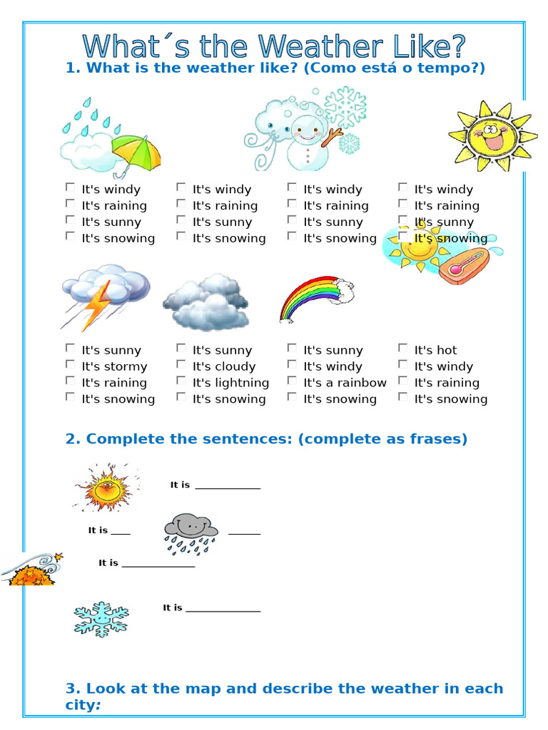 The Weather Worksheet Templates Layouts - 28349 | PDF