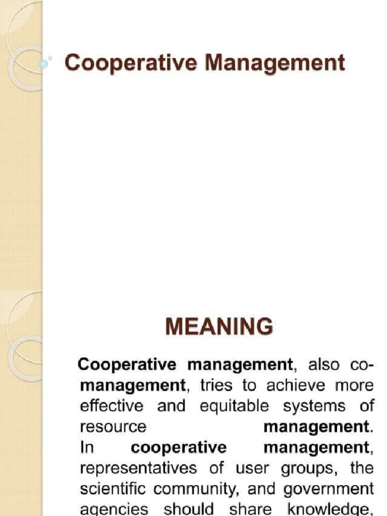 Cooperative Management | PDF