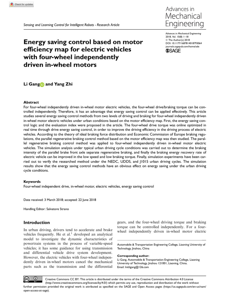Energy Saving Control Based On Motor Efficiency Map For Electric ...