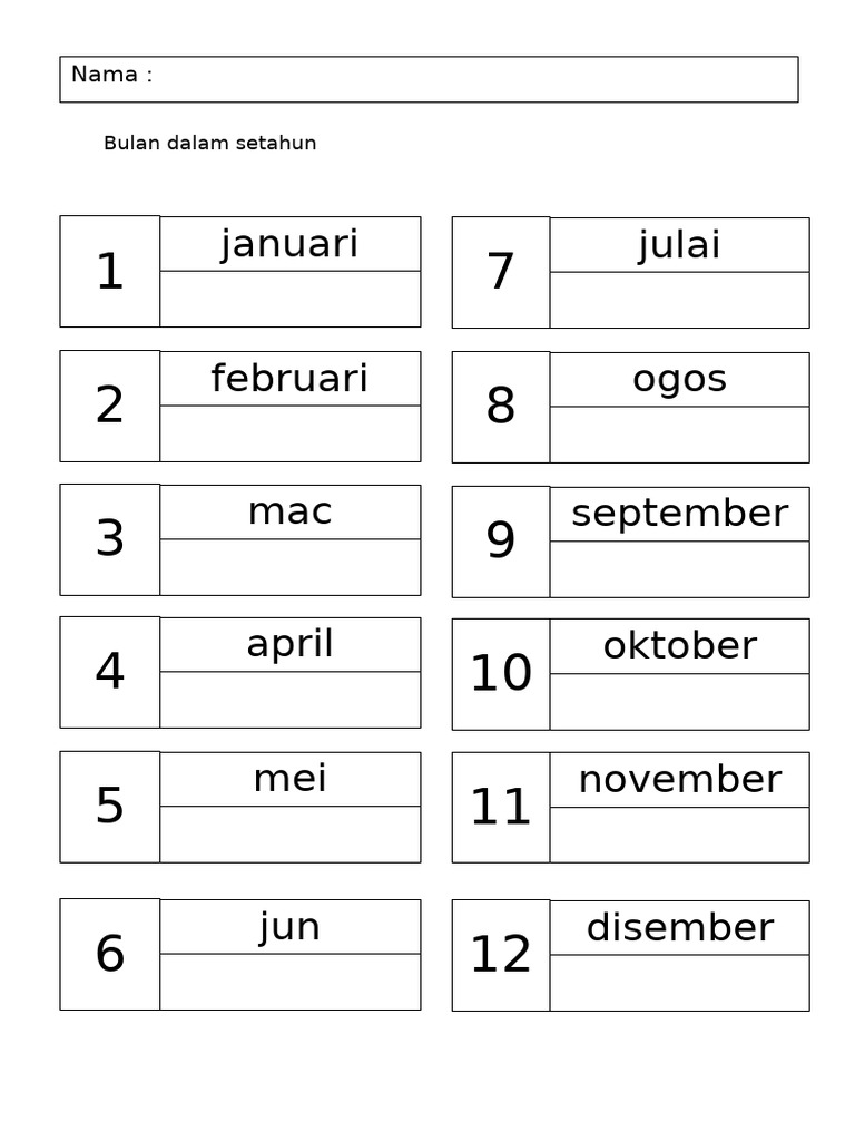 Bulan Dalam Setahun | PDF