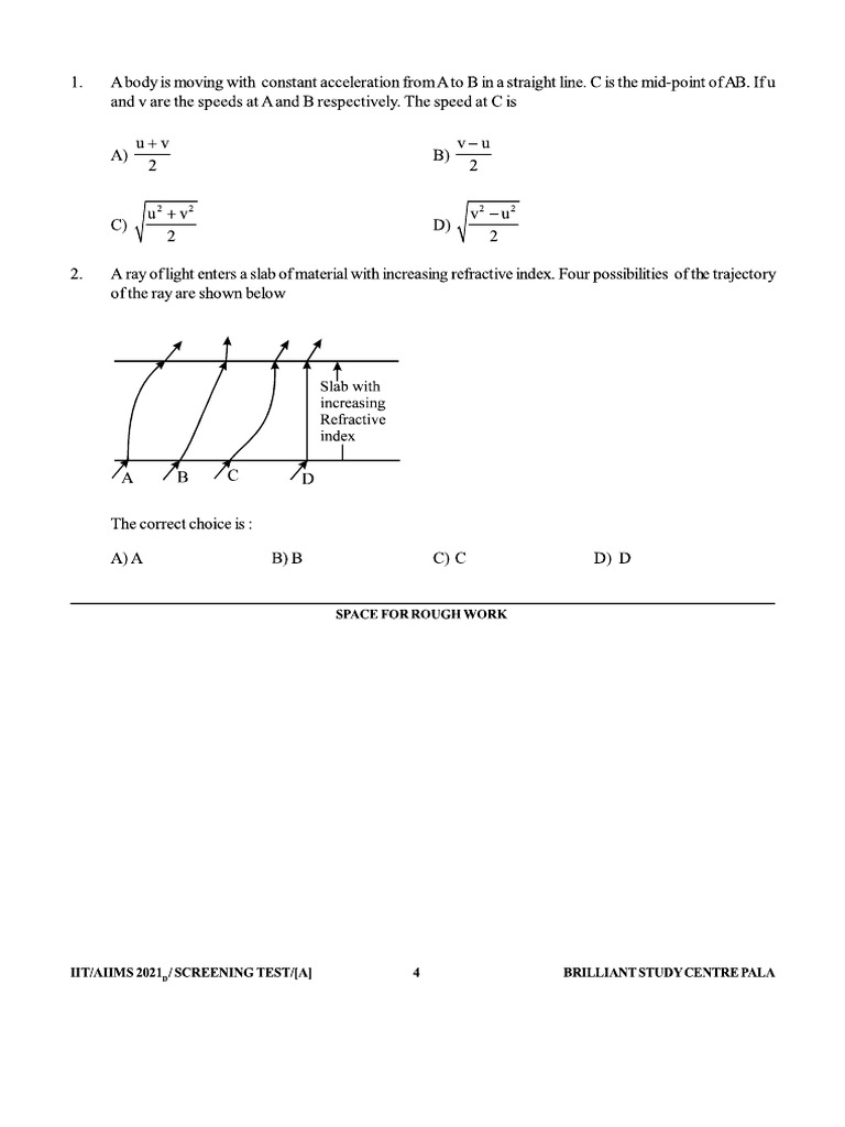 Brilliant Integrated Programme PYQ 3 | PDF