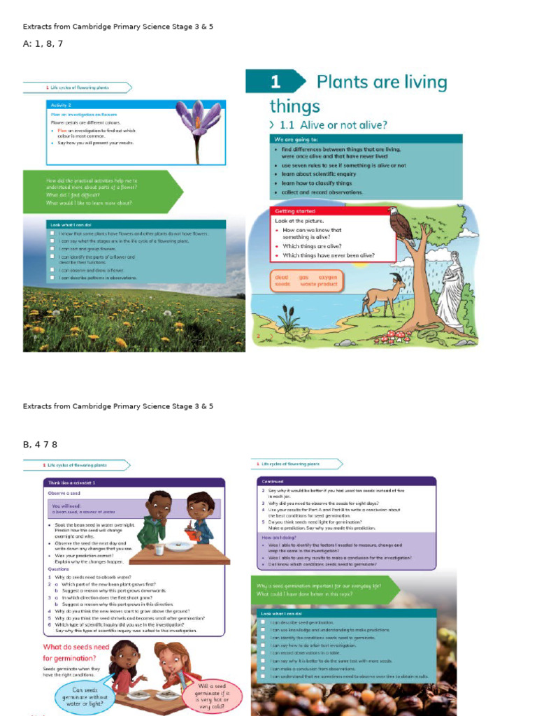Cambridge Primary Science Extracts | PDF