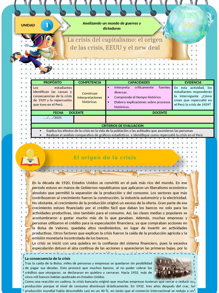 Ficha de Actividad S2 U1 5 Grado CCSS | PDF | Bancos | Inversiones