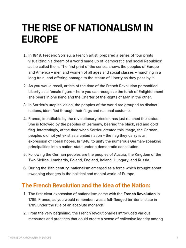 Nationalism's Emergence in 19th Century Europe | PDF | Balkans ...