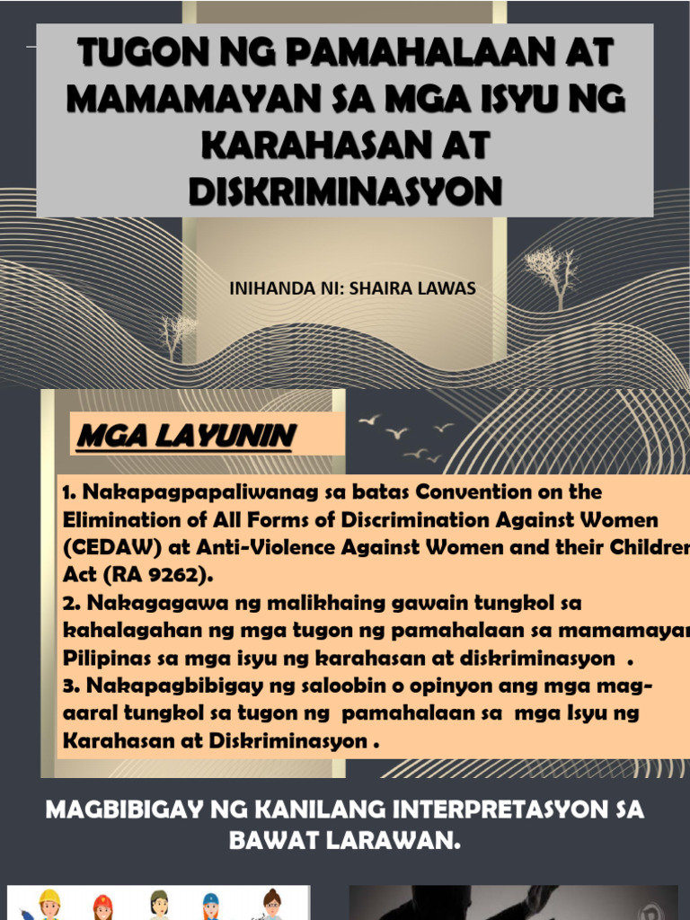 Tugon Sa Isyu Sa Kasarian at Lipunan - Notes | PDF