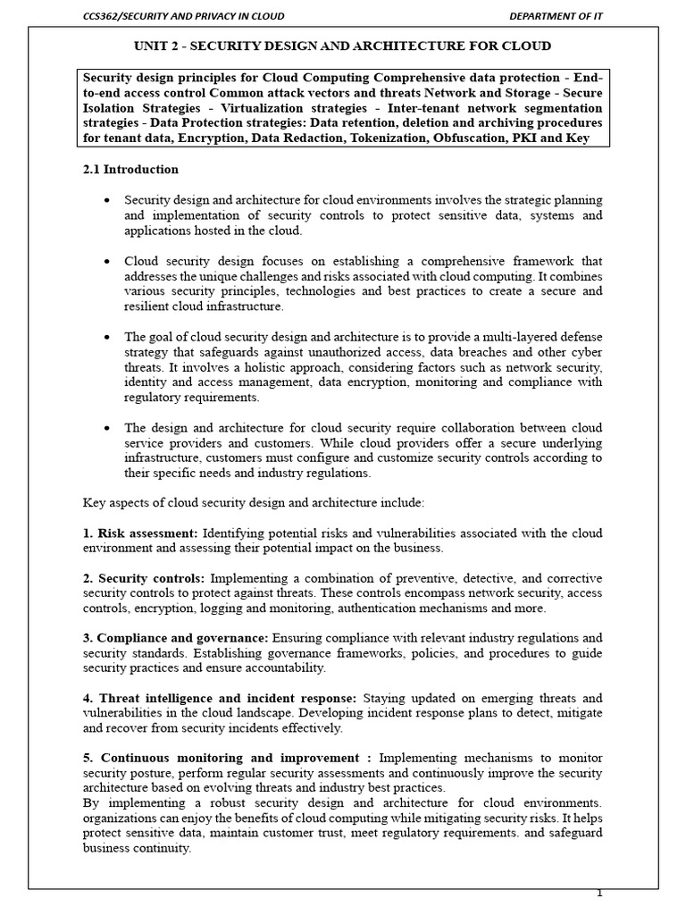 SPC - UNIT 2 | PDF | Information Security | Security