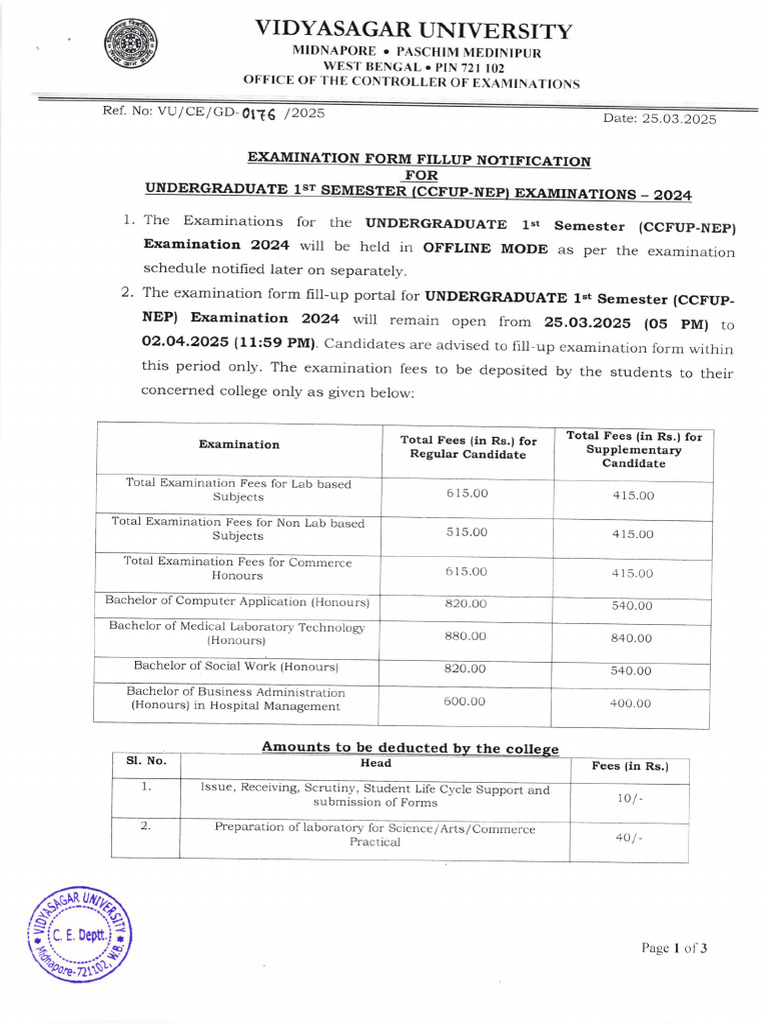Form Fillup Ug 1 Nep 2024 | PDF | Educational Stages | Academia