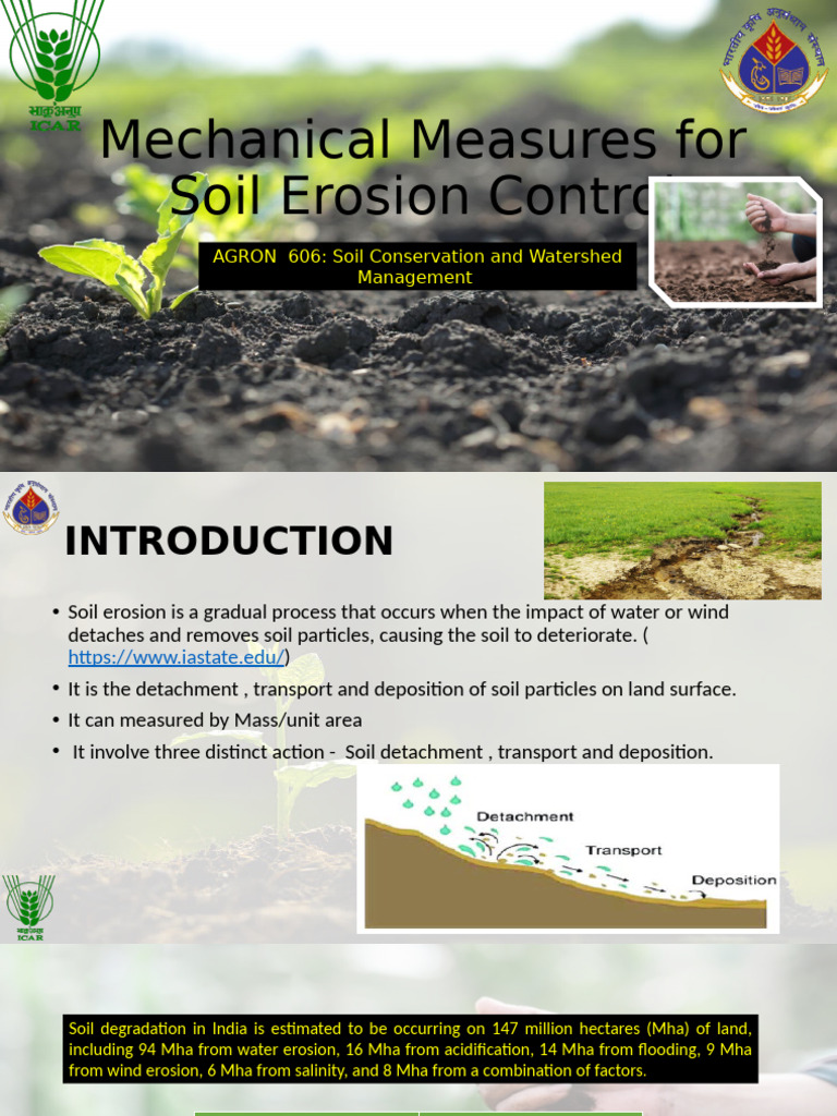 Mechanical Soil Erosion Control Methods | PDF | Erosion | Surface Runoff