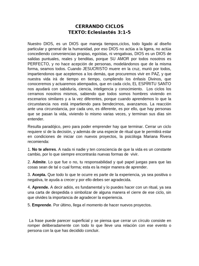 CERRANDO CICLOS | PDF
