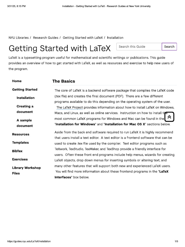 Getting Started With LaTeX | PDF