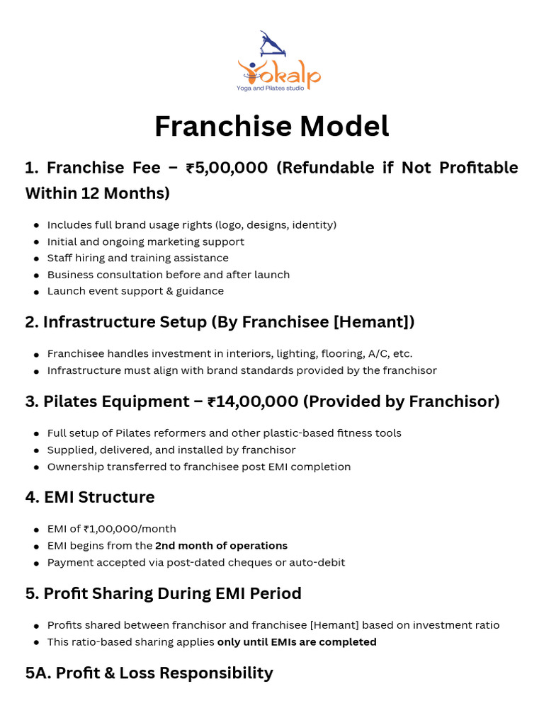 Franchise Proposal | PDF | Franchising | Royalty Payment
