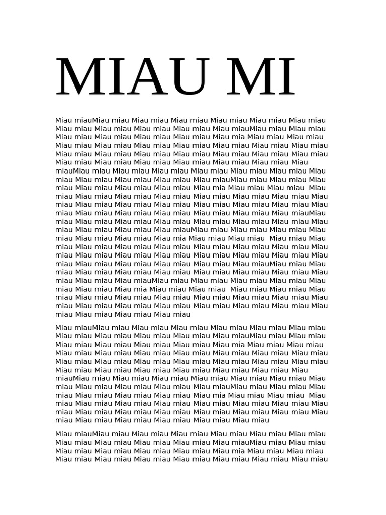 Miau | PDF
