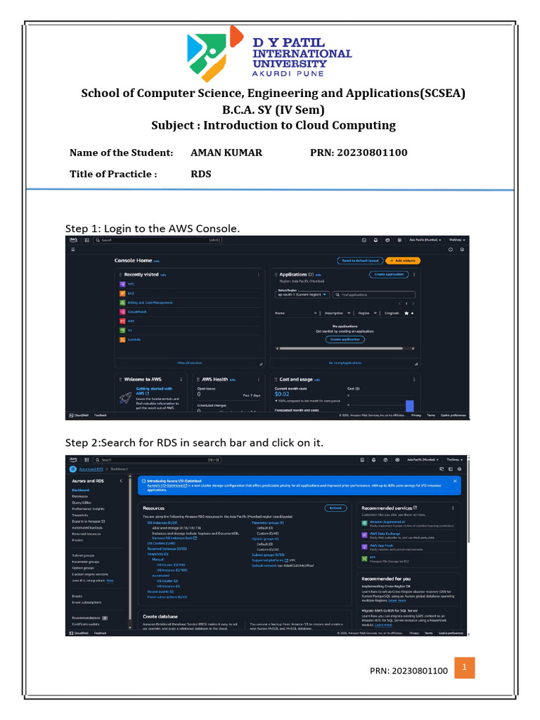 AWS_RDS_merged.pdf | PDF | Sudo | My Sql