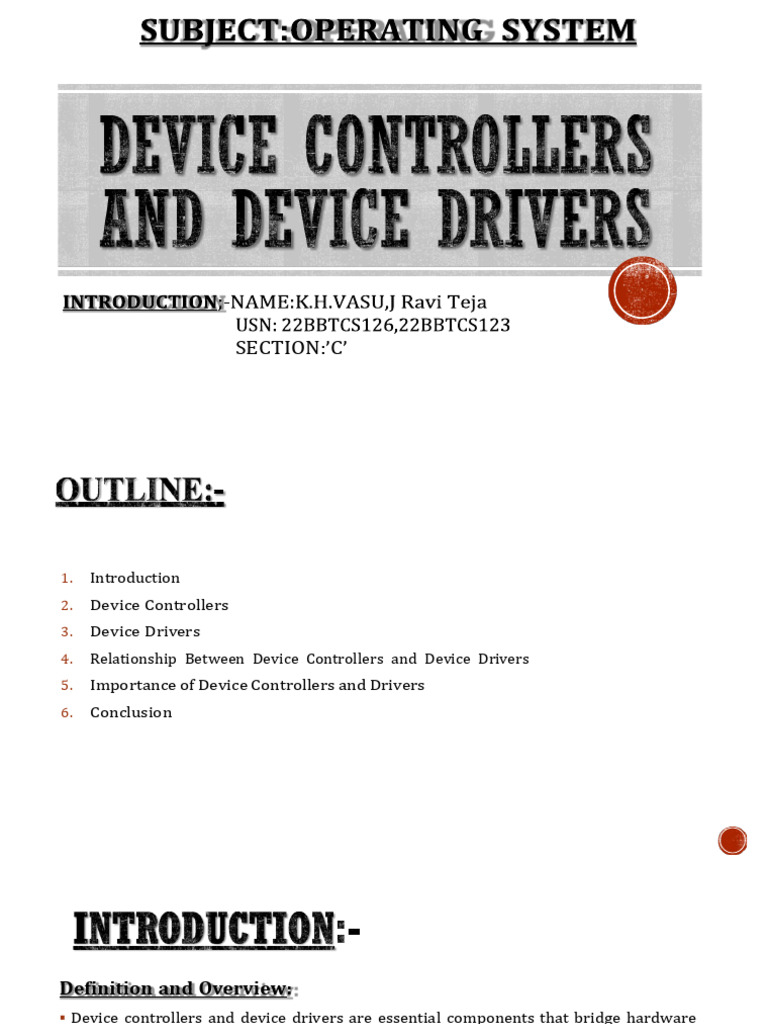 Device Controllers and Device Drivers Fra | PDF | Device Driver ...