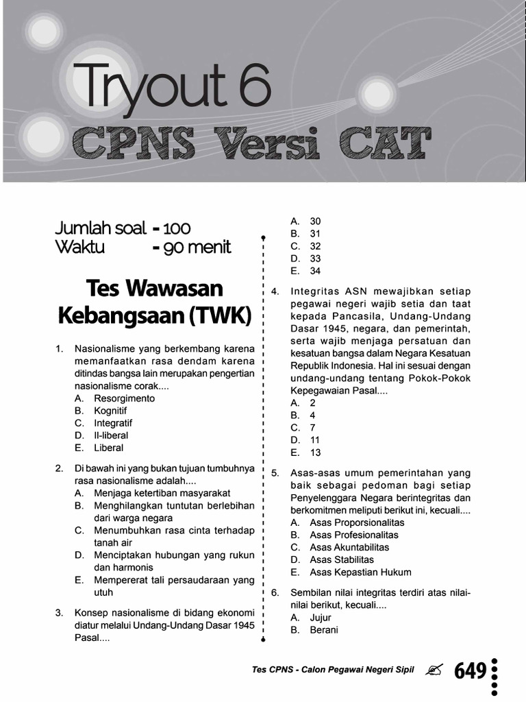 Try Out 6 | PDF
