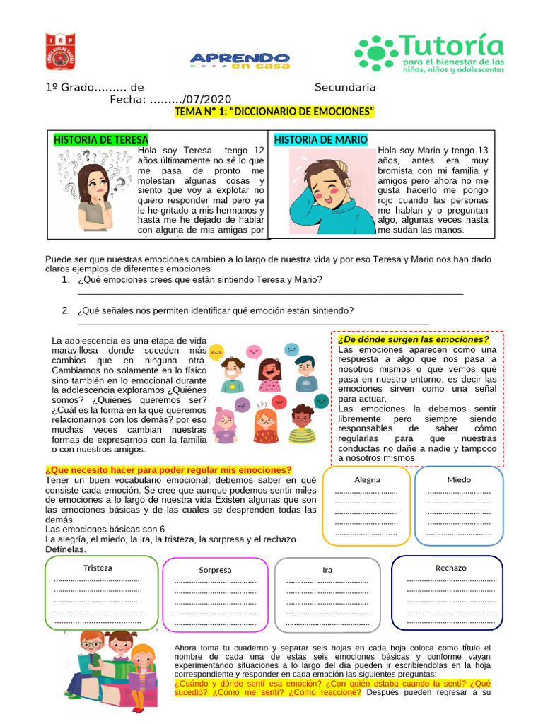 Sem 15 Diccionario de Emociones 14-07 | PDF | Las emociones | Sicología