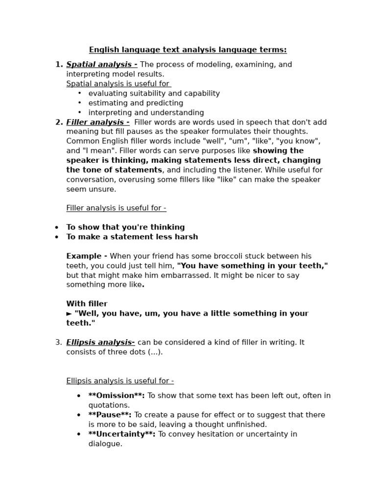 English language text analysis language terms | PDF | Phoneme | Semantics