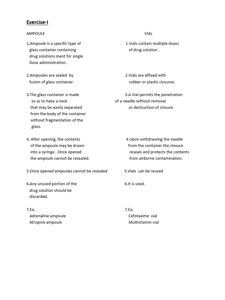 Parenteral Dosage Forms Exercises | PDF | Syringe | Injection (Medicine)