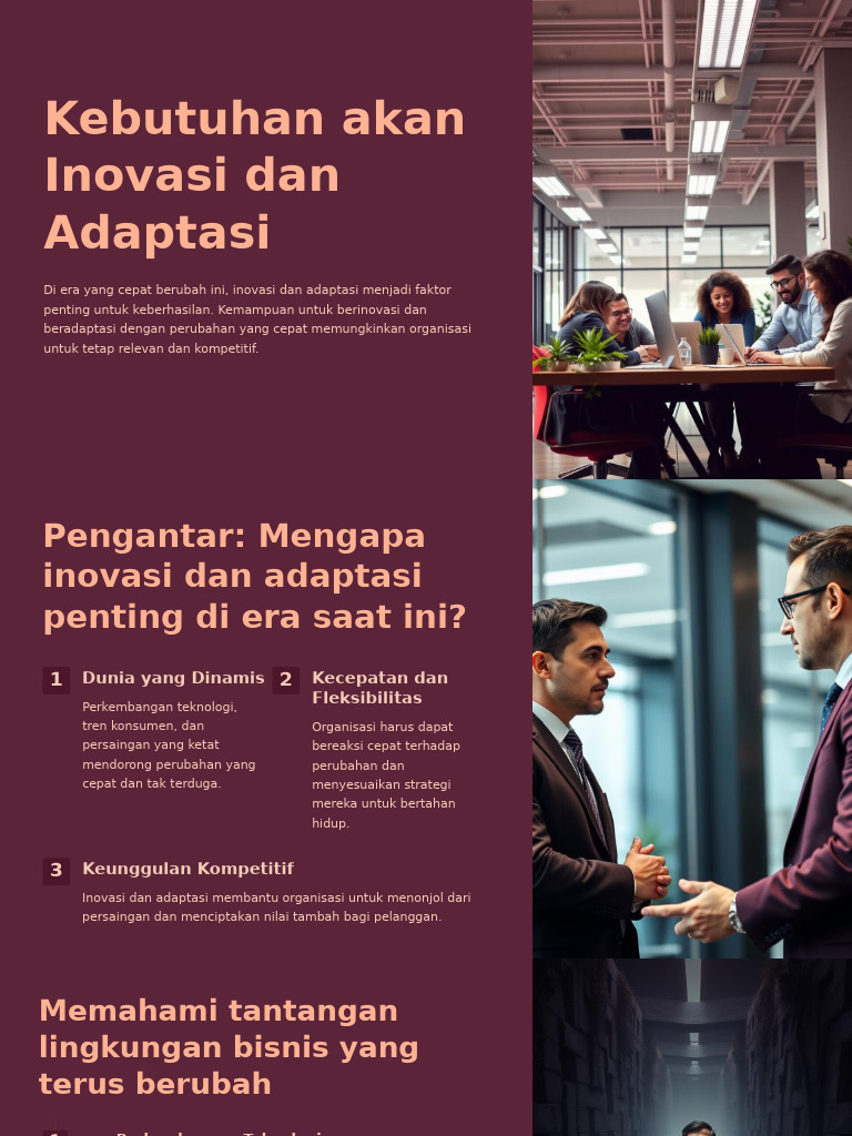 Kebutuhan Akan Inovasi Dan Adaptasi | PDF